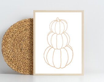 Chalkboard Pumpkins Halloween Wall Art DIGITAL FILE Fall Decor ...