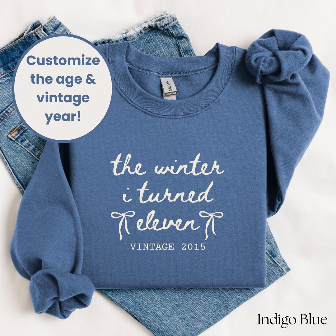Custom 11th Birthday Sweatshirt, Winter I Turned 11 Bday Party Shirt ...