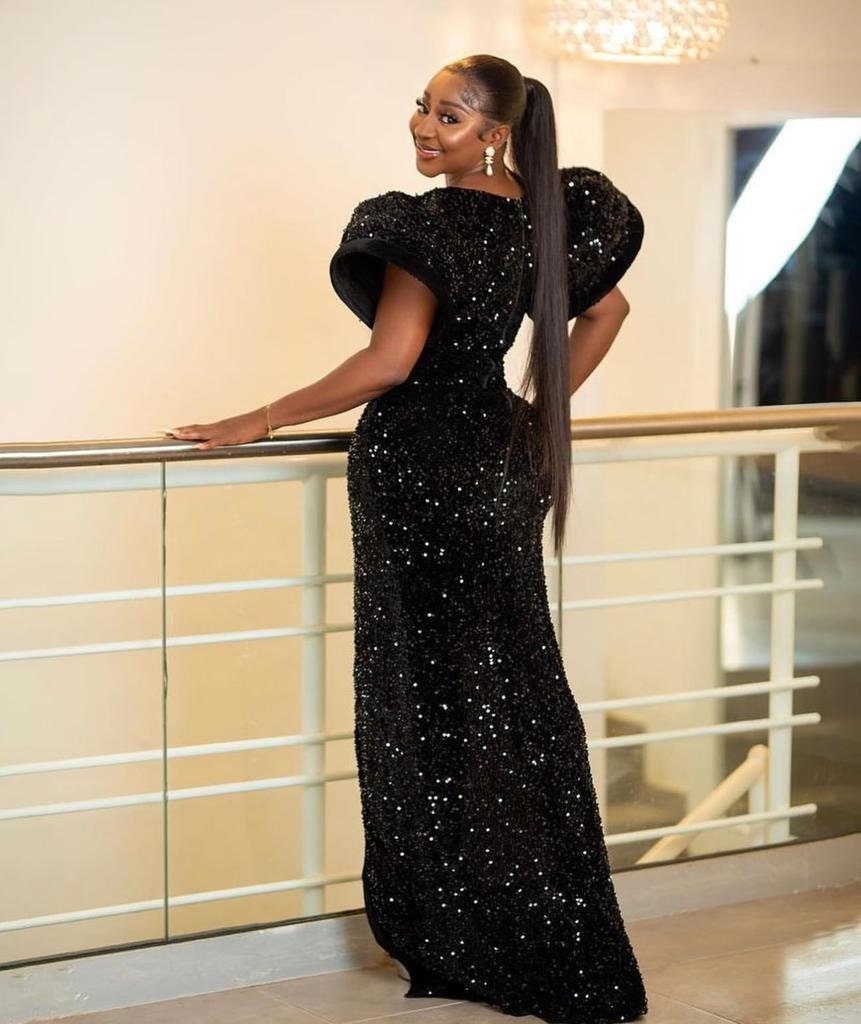 Black Sequence Dress, Black Dress With Slit, Bridal Party Dress ...