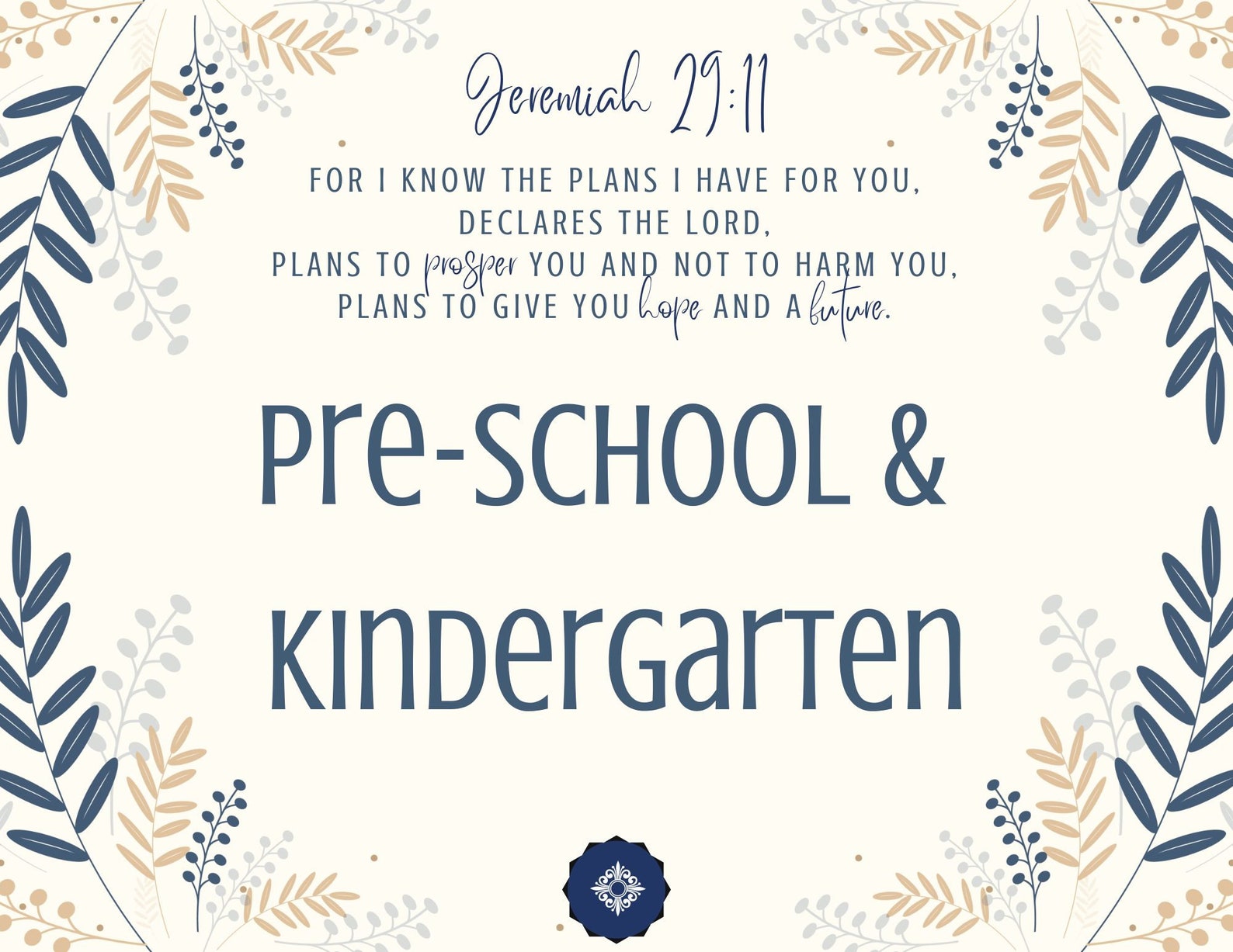 Leaf Sunday School Room Signs - Etsy