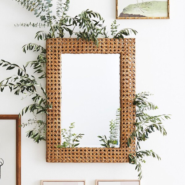 Rattan Mirror - Etsy