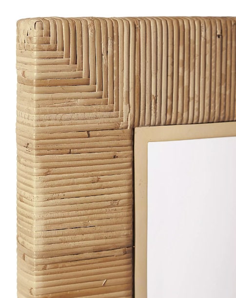 Handmade Rattan Floor Mirror, Rattan Big Mirror, Cane Mirror, Boho ...