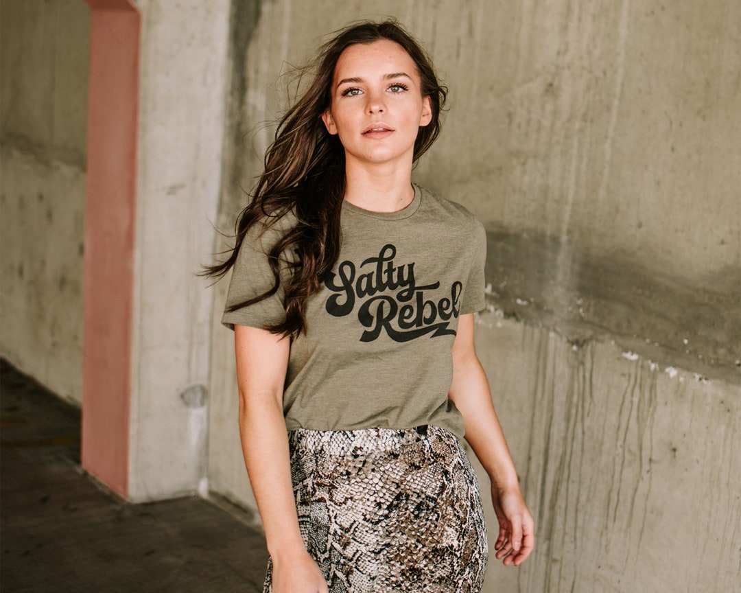 Salty Rebel Graphic Tee | Rebel T-shirt | Lightning Bolt Graphic Tshirt ...