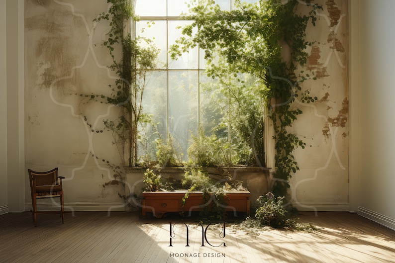 Window Ivy Overlay Photo Wedding Backdrop Background Digital Texture ...