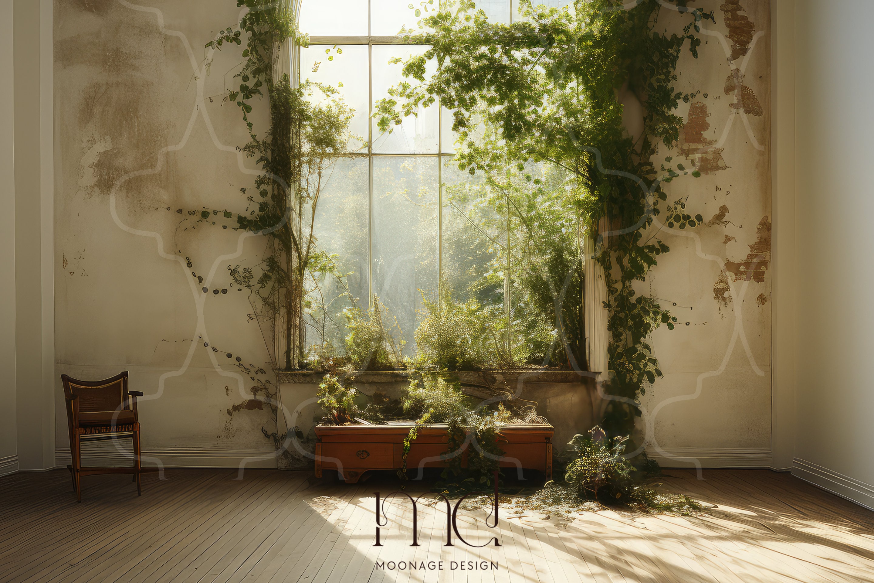 Window Ivy Overlay Photo Wedding Backdrop Background Digital Texture ...