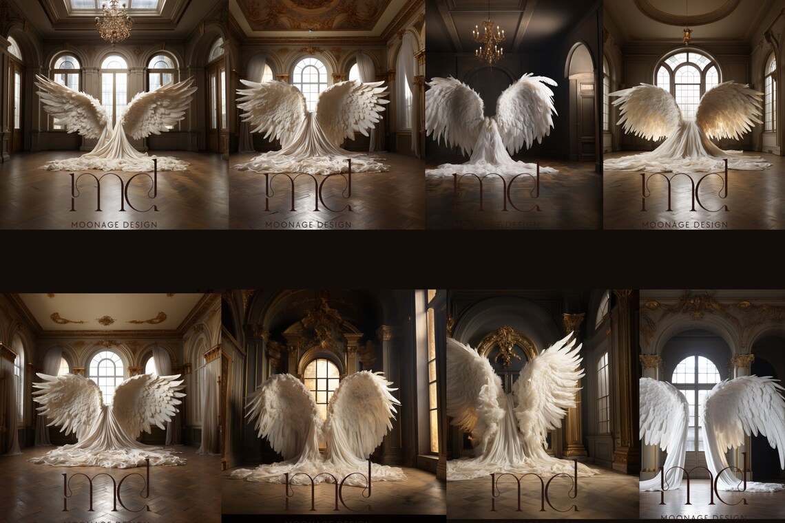 8 Ultra Hi-res Digital Backdrops, Maternity Backdrop Overlays, Angel ...