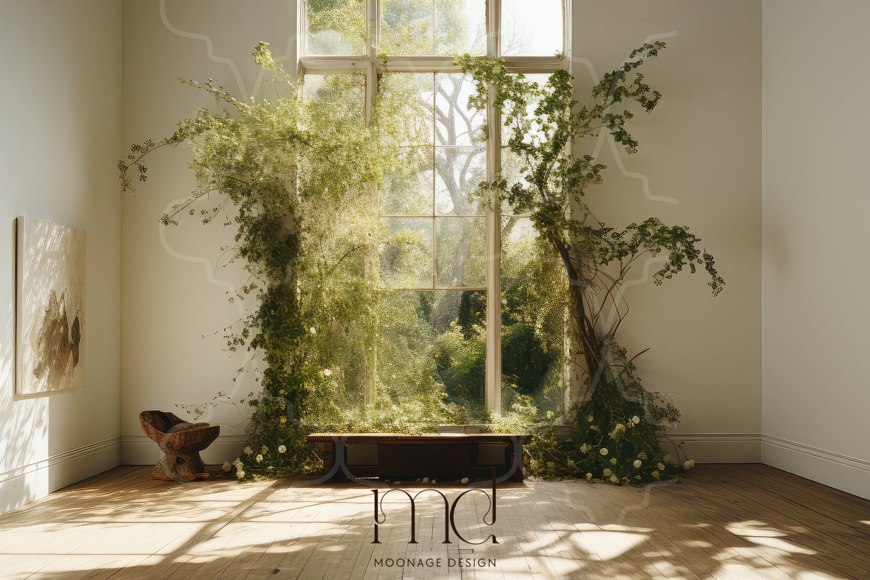 Window Ivy Overlay Photo Wedding Backdrop Background Digital Texture ...