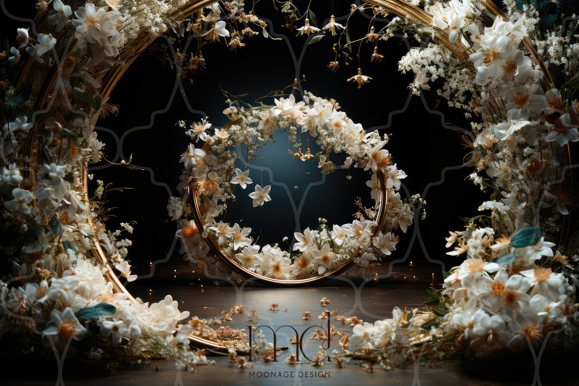 Flower Garland Digital Backdrop Set | Ultra High Definition | Versatile ...