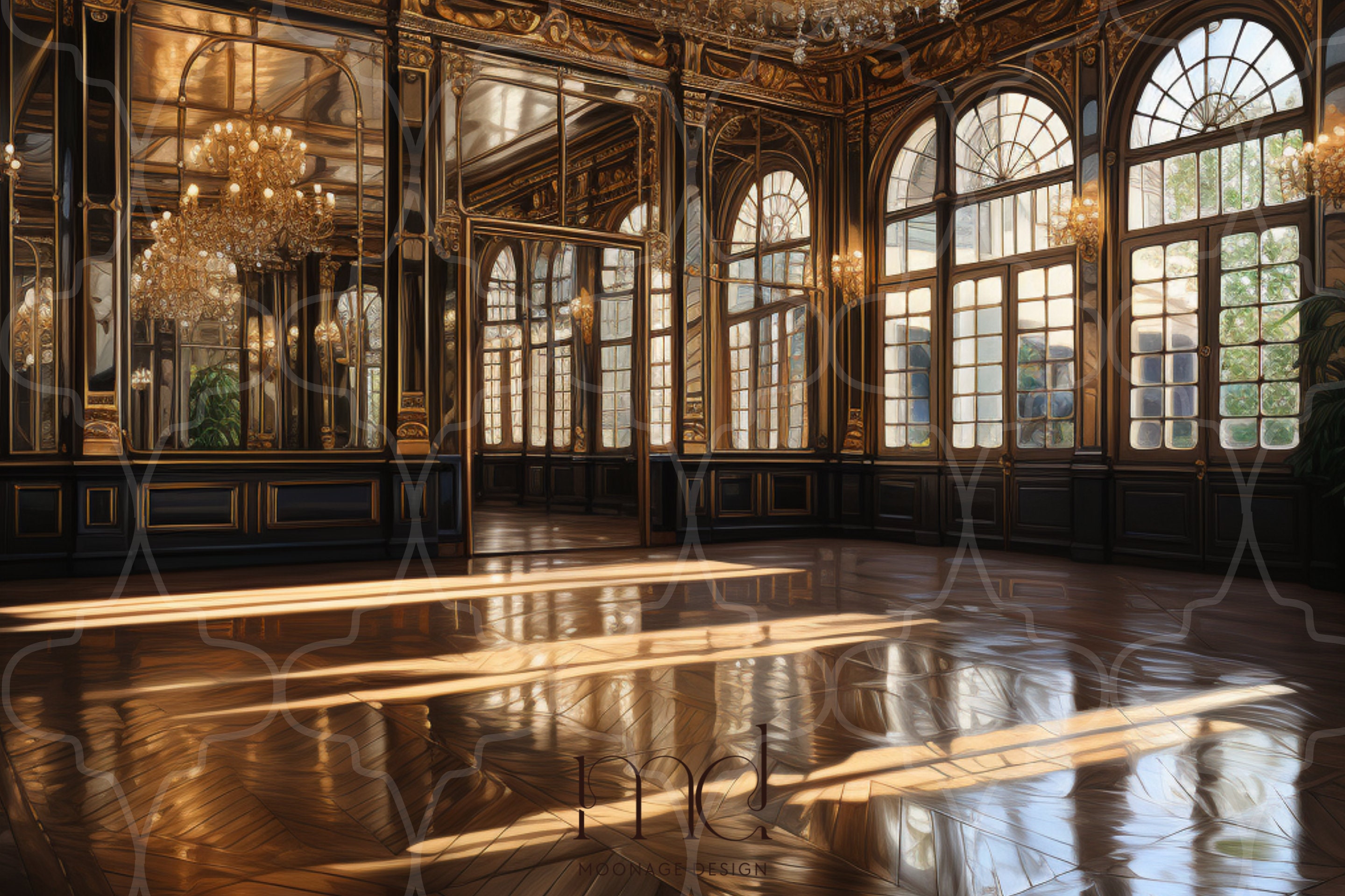 Luxury Ballroom Overlay Photo Wedding Maternity Backdrop Background ...