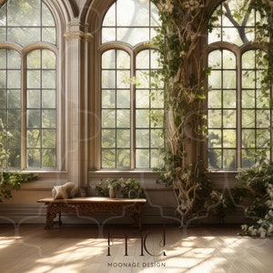 Window Ivy Overlay Photo Wedding Backdrop Background Digital Texture ...