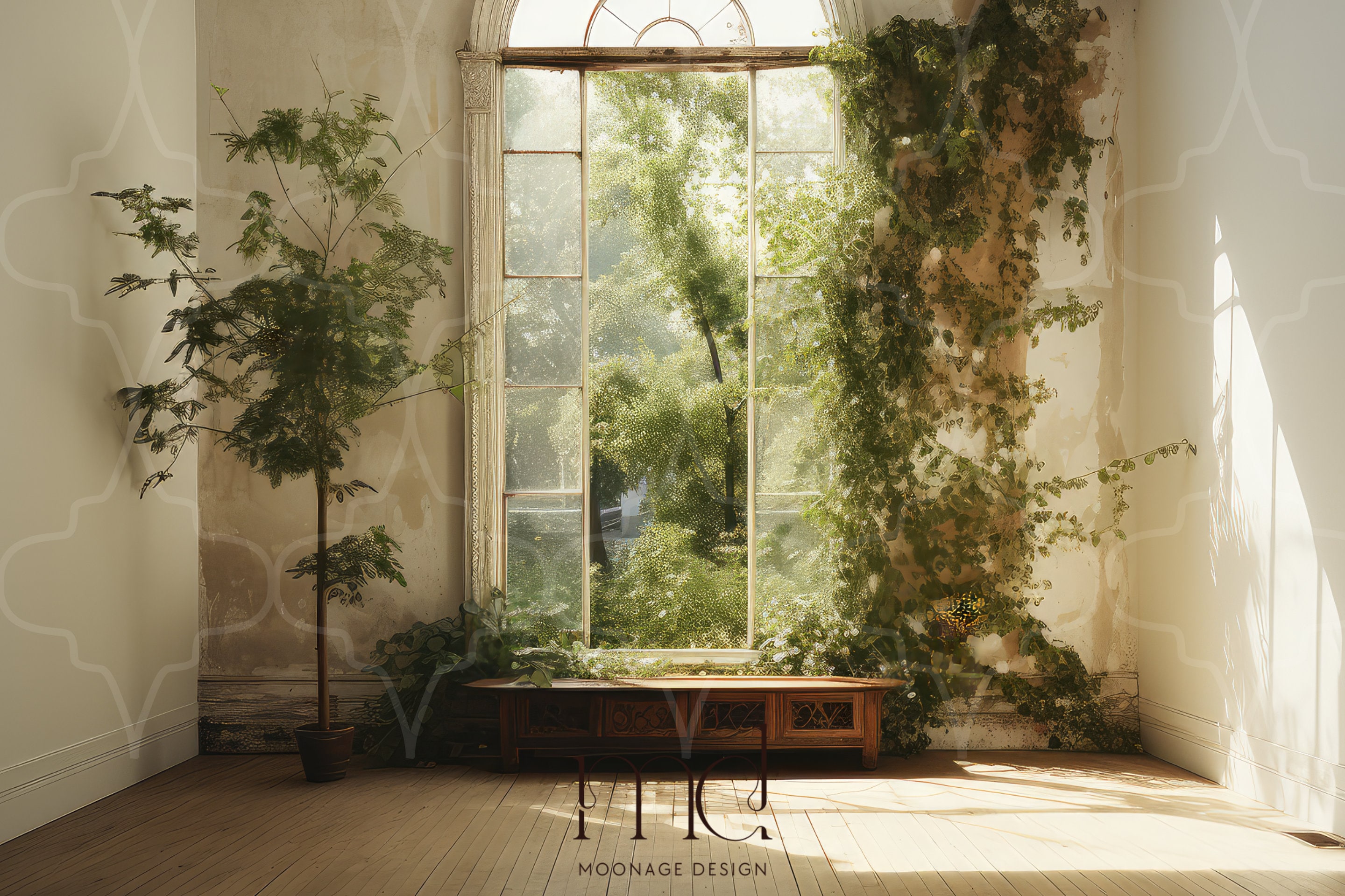 Window Ivy Overlay Photo Wedding Backdrop Background Digital Texture ...