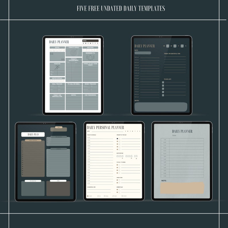 Dark Academia Undated Digital Planner, Monthly Planner, Weekly Planner ...