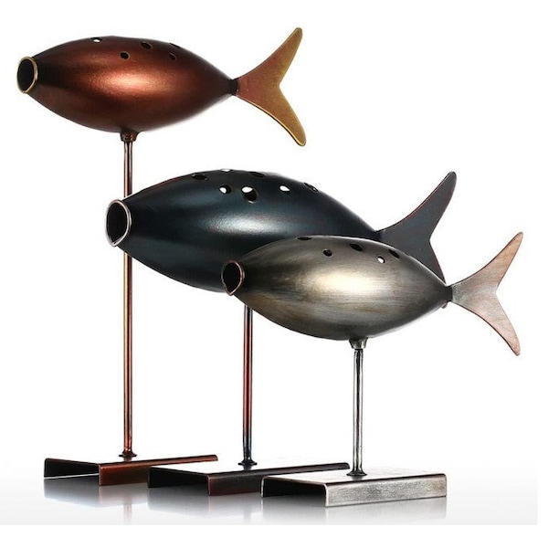 Metal Fish Sculpture - Etsy