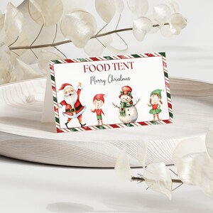 Christmas Table Place Cards Printable Labels Name Tags Template ...