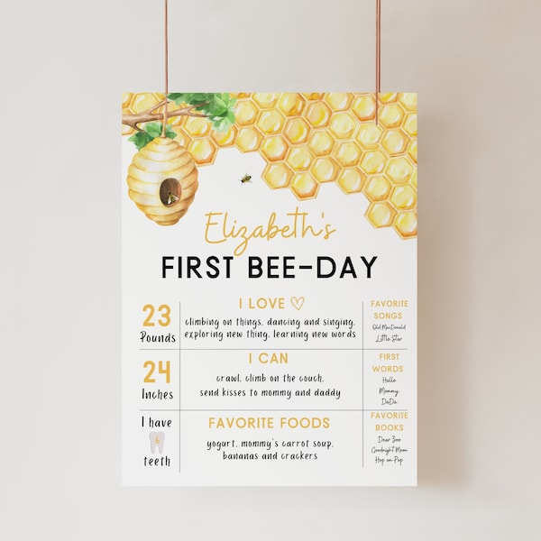 Bee Poster - Etsy