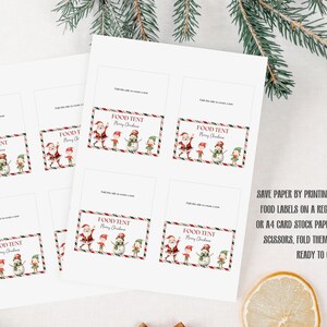 Christmas Table Place Cards Printable Labels Name Tags Template ...