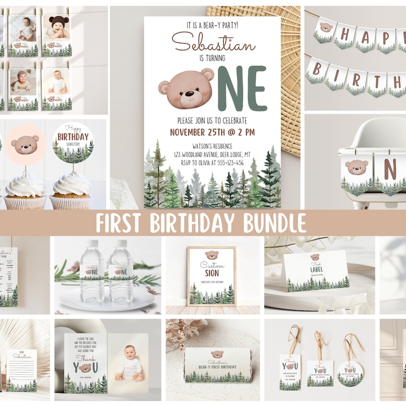 Teddy Bear First Birthday - Etsy