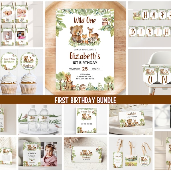 Forest Animals Birthday Decoration - Etsy