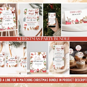 Editable Christmas Menu for Santa Dinner Parties, Santa Christmas Menu ...