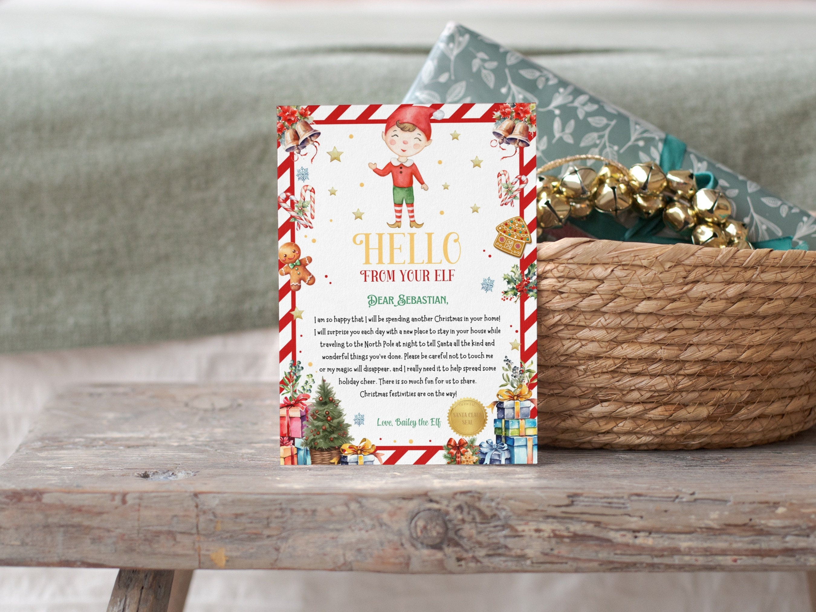 Personalized Elf Arrival Letter: Christmas Kids Printable (canva ...
