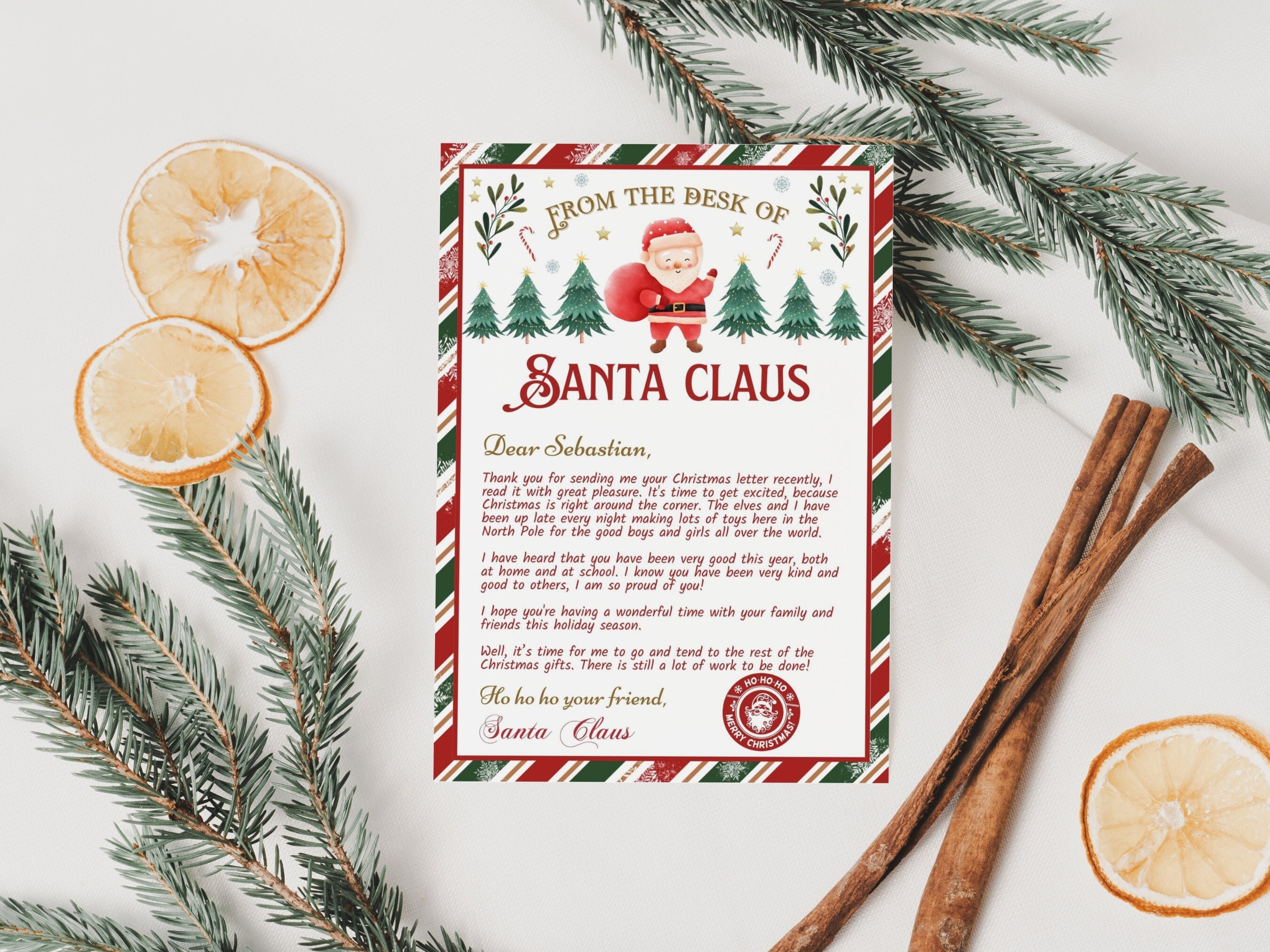 Personalized Santa Letter, Official Letter From Santa Editable ...