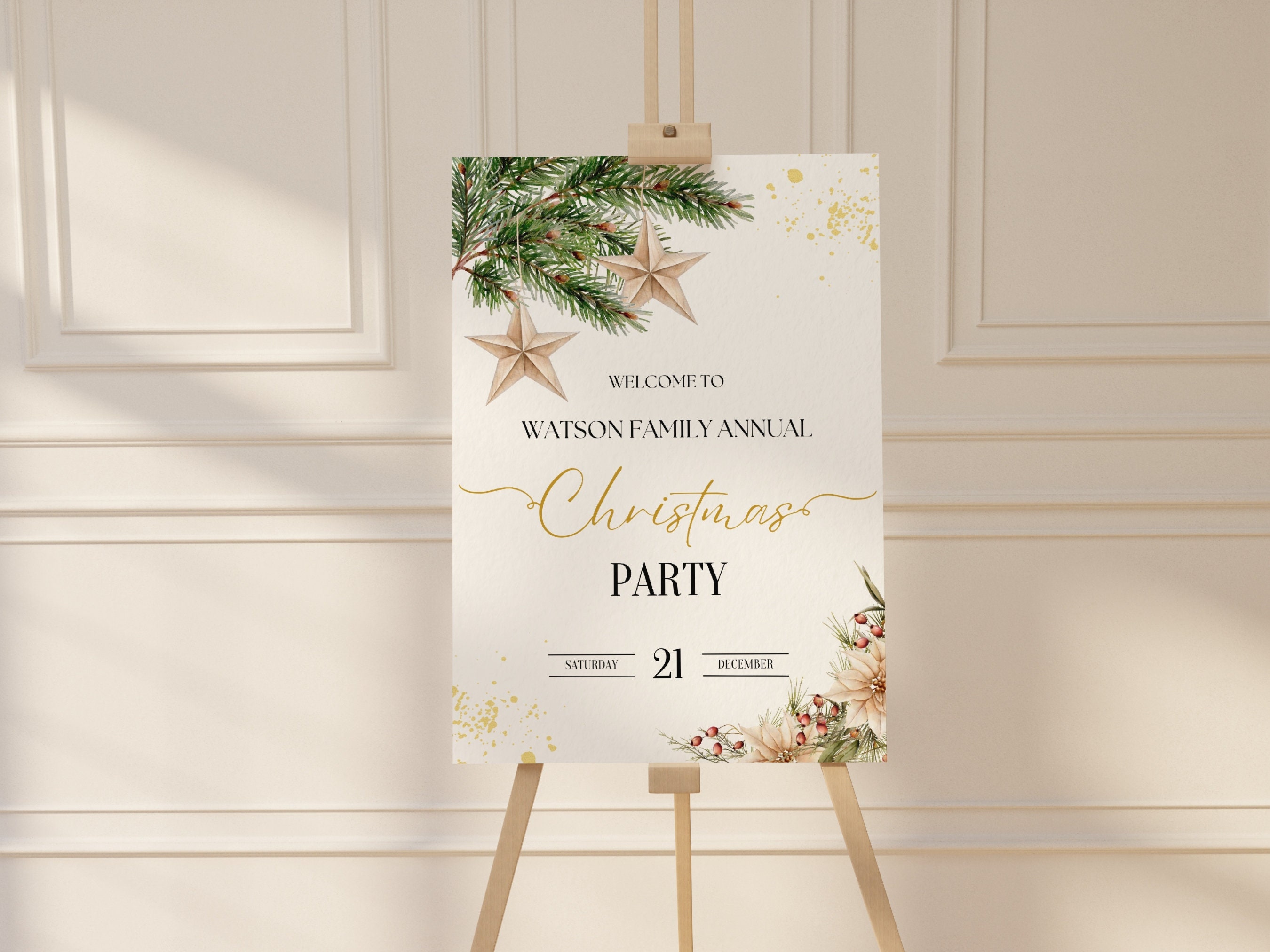 Christmas Welcome Sign, Welcome Poster, Christmas Party Welcome Sign ...