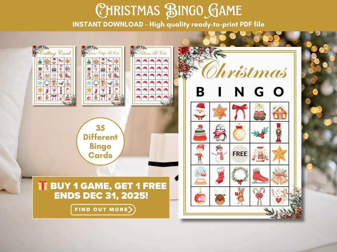 Printable Nutcracker Christmas Bingo Game: 35 Printable Cards for ...