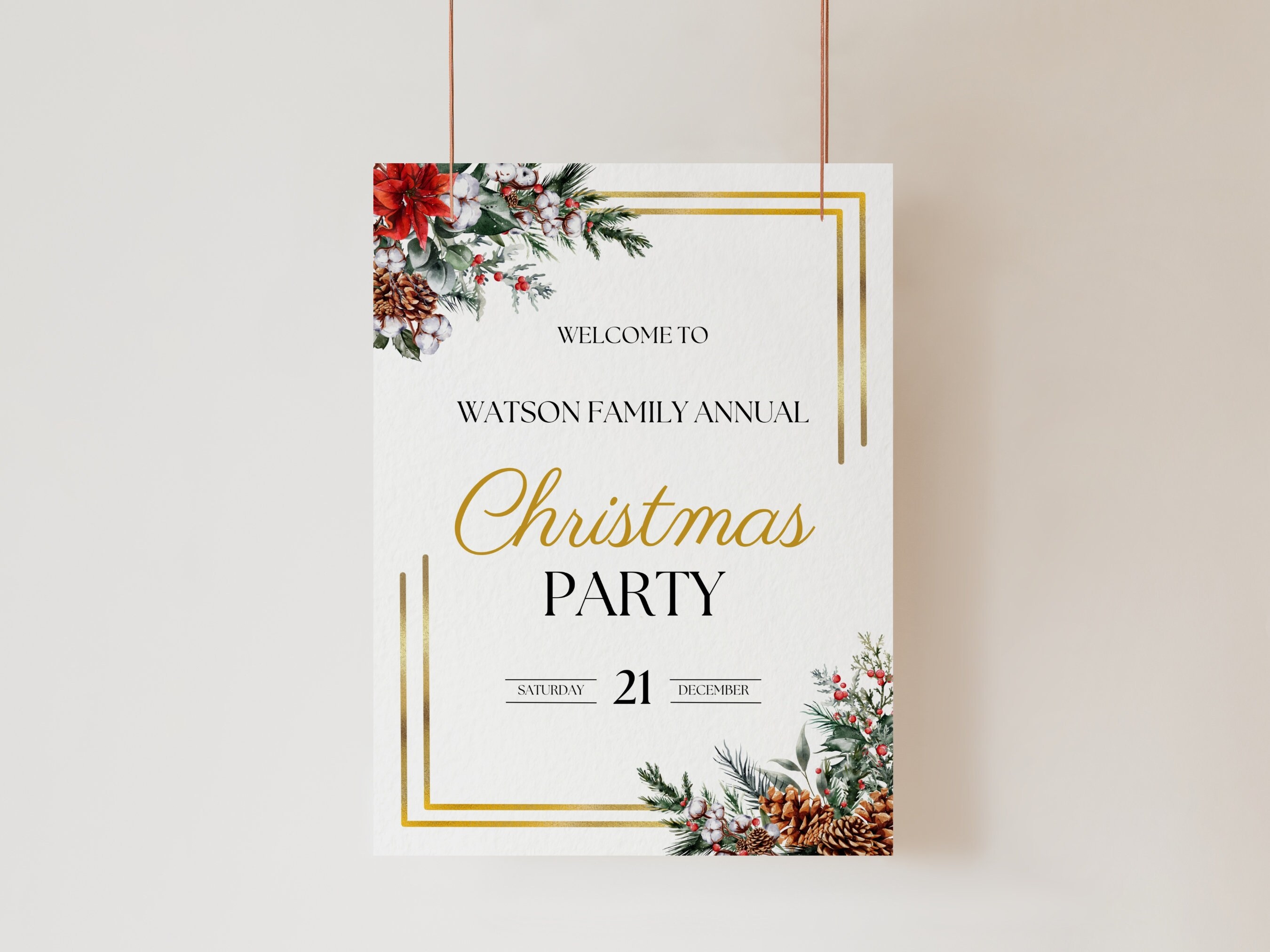 Christmas Welcome Sign, Welcome Poster, Christmas Party Welcome Sign ...