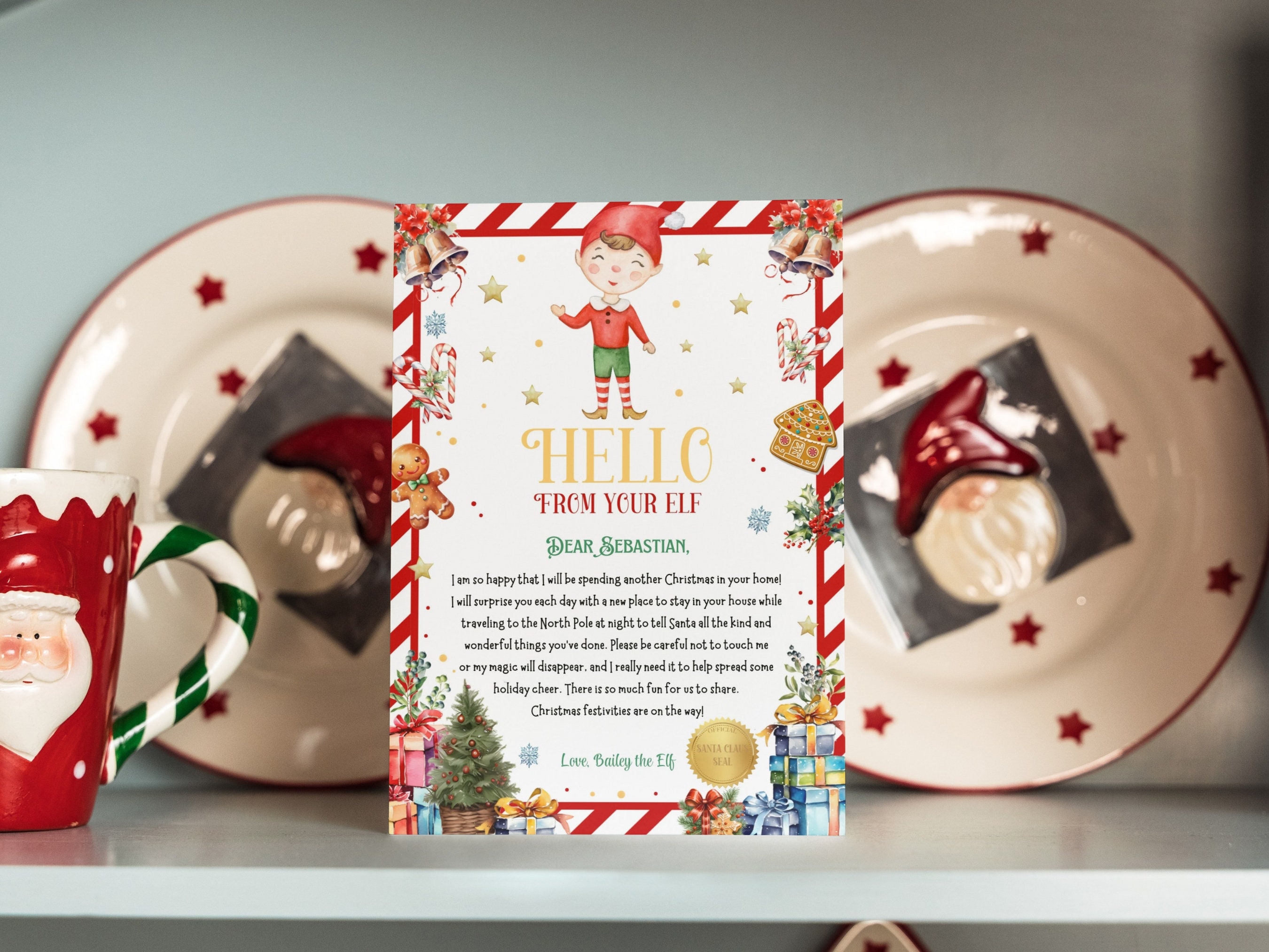 Personalized Elf Arrival Letter: Christmas Kids Printable (canva ...