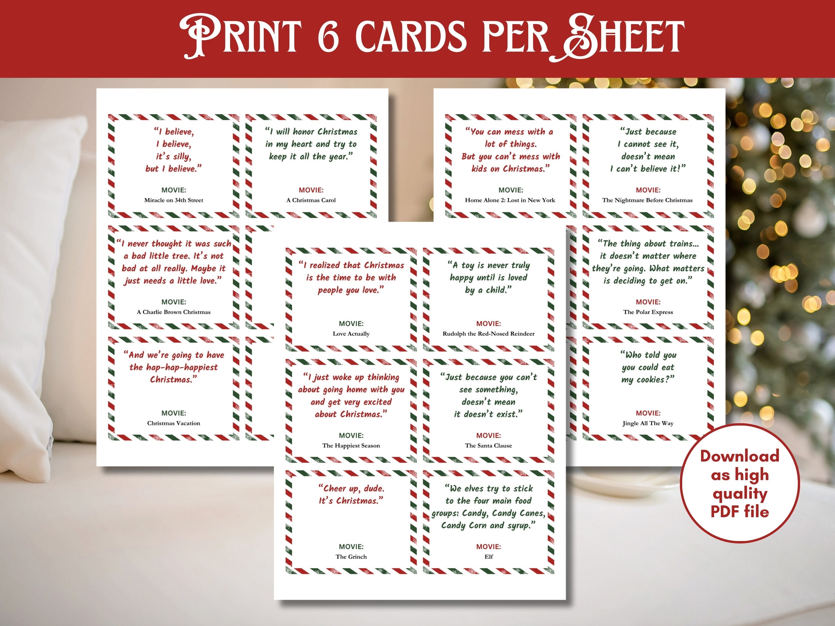 Christmas Movie Name Game: Family Reunion Party (PDF Pattern) - Etsy