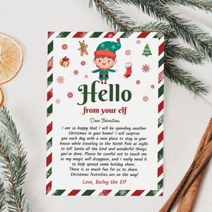 Printable Elf Welcome & Goodbye Letters: Christmas Kids Activity (canva ...