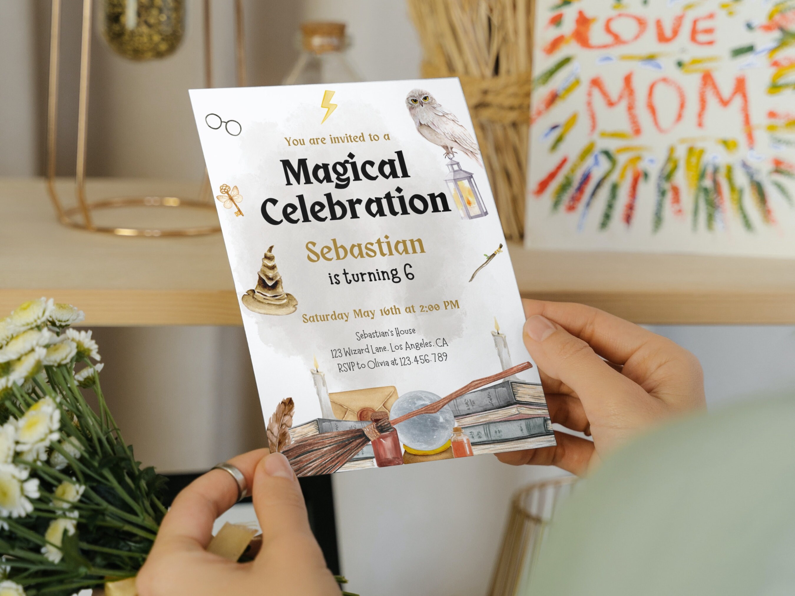 Wizard Birthday Invitation, Wizard School Magical Birthday Party ...