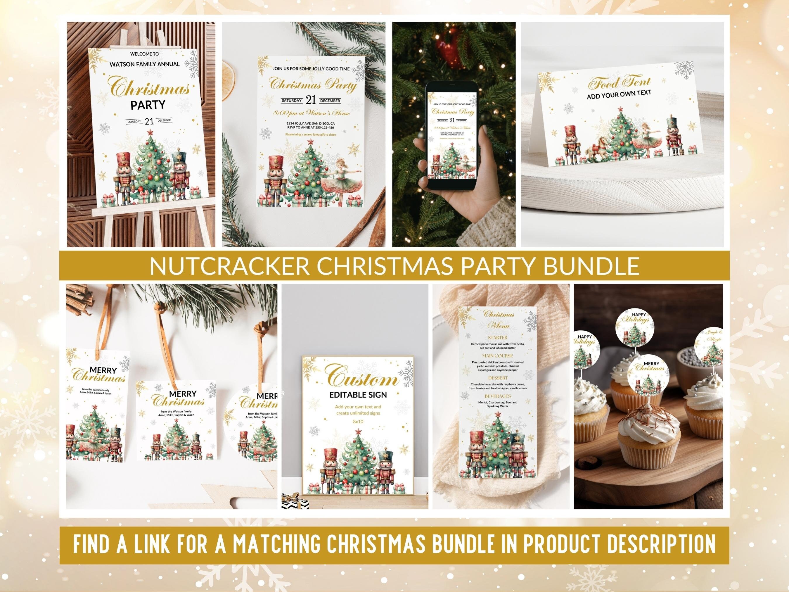 Nutcracker Dinner Menu Template, Printable Holiday Menu Card, Party ...