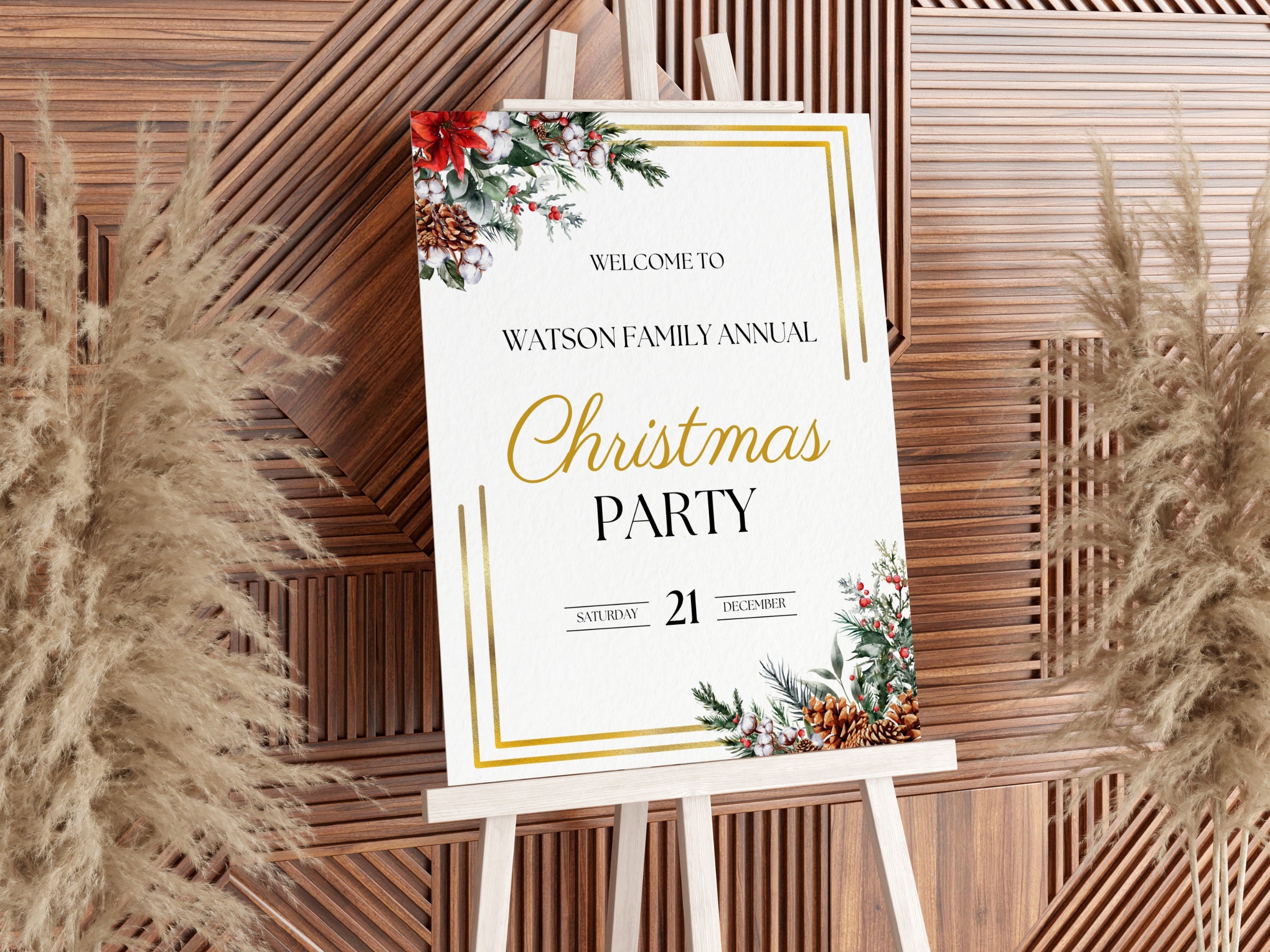 Christmas Welcome Sign, Welcome Poster, Christmas Party Welcome Sign ...