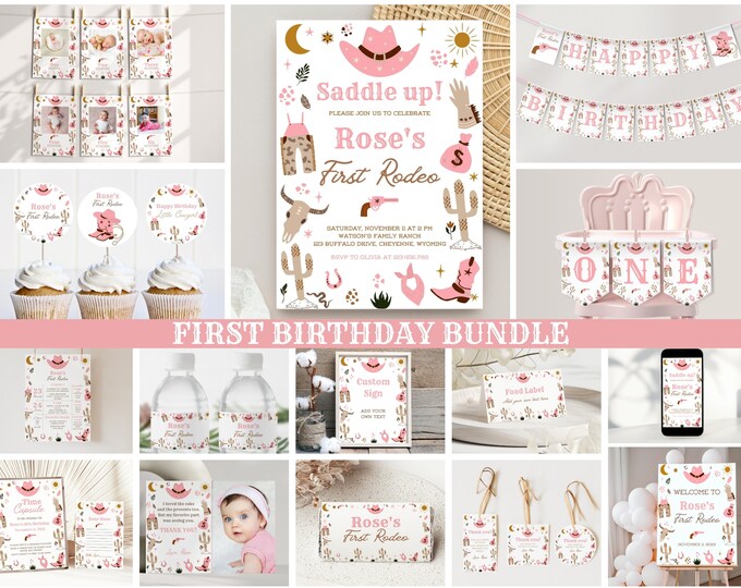 My 1st Rodeo Party Decor Pink Rodeo 3D Letters Cowgirl Party Decor ...
