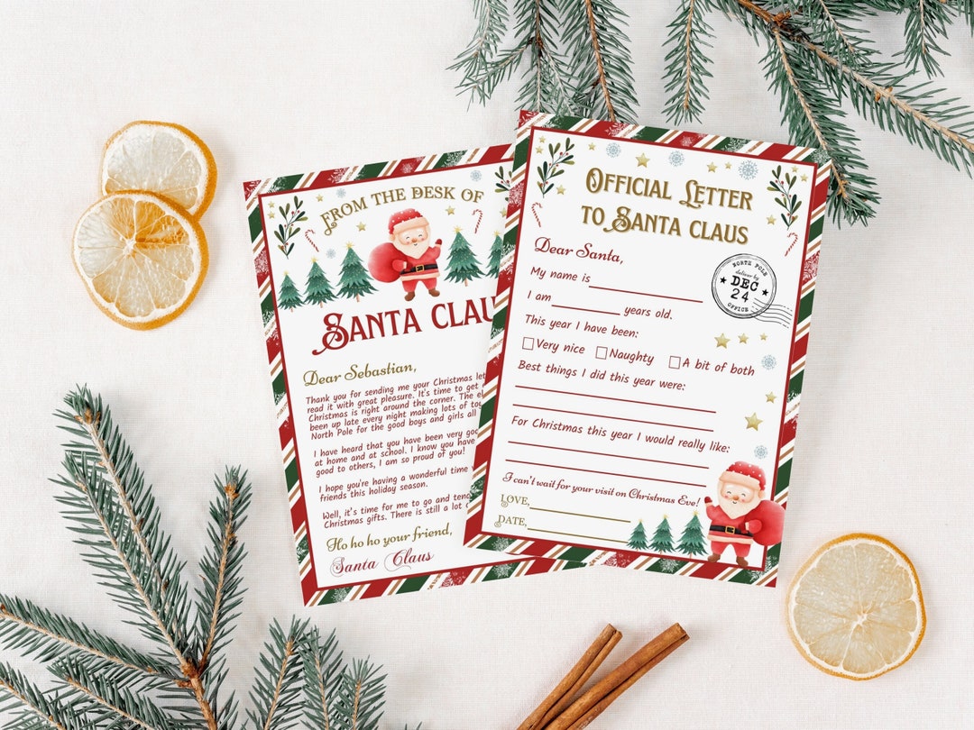 Personalized Santa Letter Printable: Christmas Eve Box Decor (digital ...