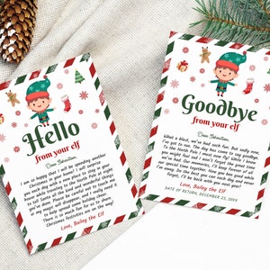 Printable Elf Welcome & Goodbye Letters: Christmas Kids Activity (canva ...