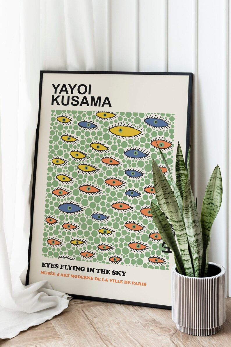 Yayoi Kusama Poster, Yayoi Kusama Print, Exhibition Poster, Printable ...