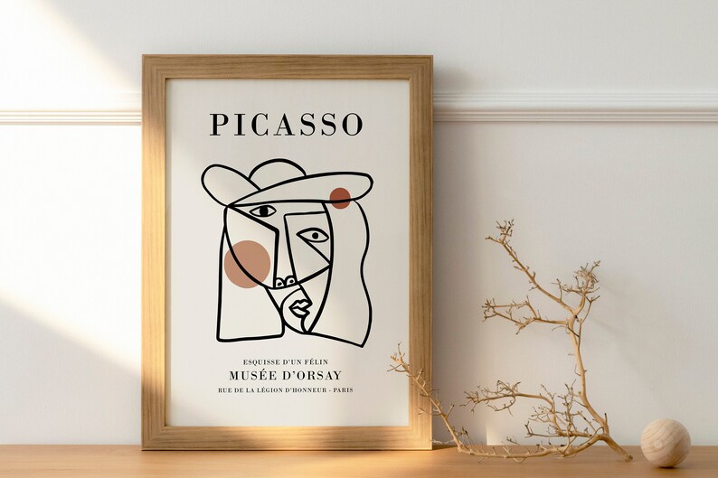 Picasso Print Picasso Drawings Printable Wall Art Picasso - Etsy