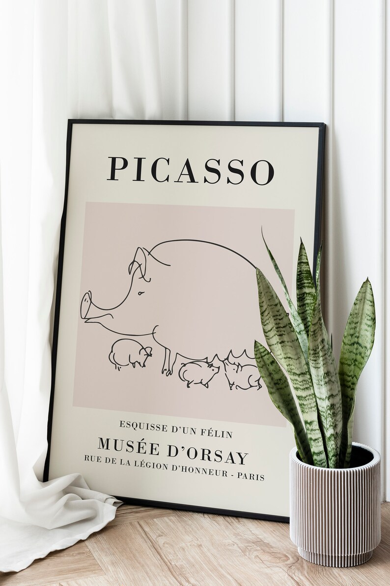 Picasso Print Picasso Drawings Printable Wall Art Picasso - Etsy
