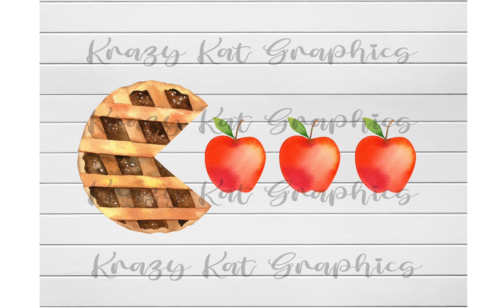 Pacman, Apple Pie,thanksgiving, Sublimation. Clipart, Tshirt ...