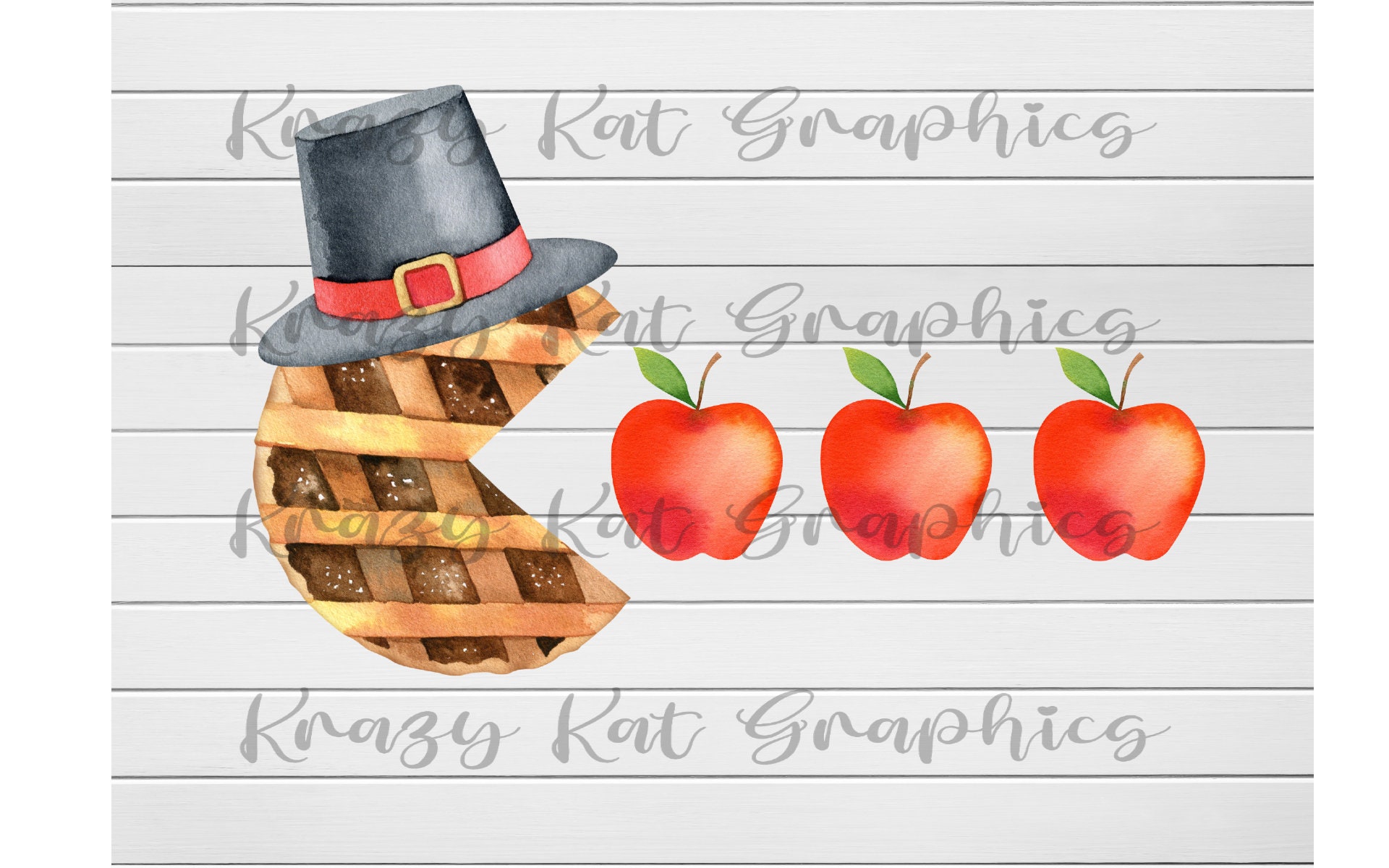 Pacman, Apple Pie,thanksgiving, Sublimation. Clipart, Tshirt ...