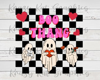 Boo Thang Ghost Halloween Clipart PNG Digital Download Sublimation ...