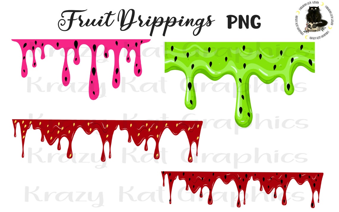Fruit Drippings, Clipart, Background, Sublimation, Waterslide, Clipart ...