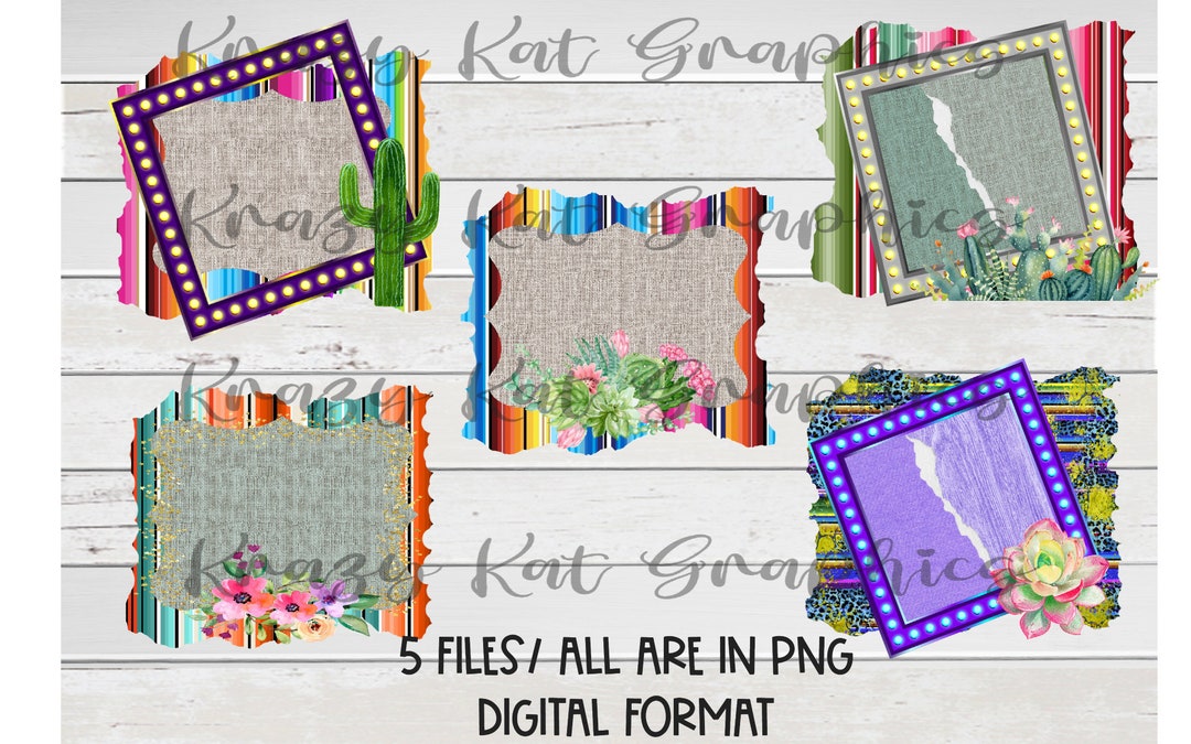 Serape Frame, Background, Sublimation, Waterslide Image, Clipart ...