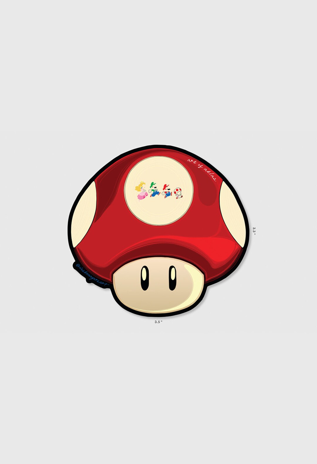 Super Mario Mushroom Stickers, Mario Bros Stickers, Holographic ...