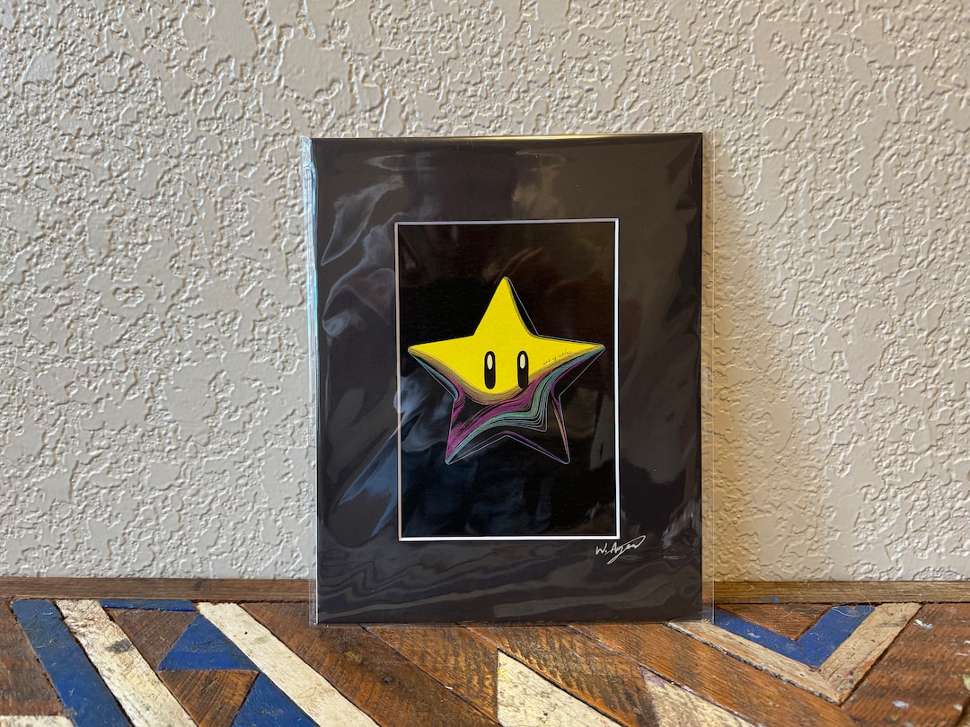 Super Star Mario Bros Artwork Invincibility Star Art Print - Etsy
