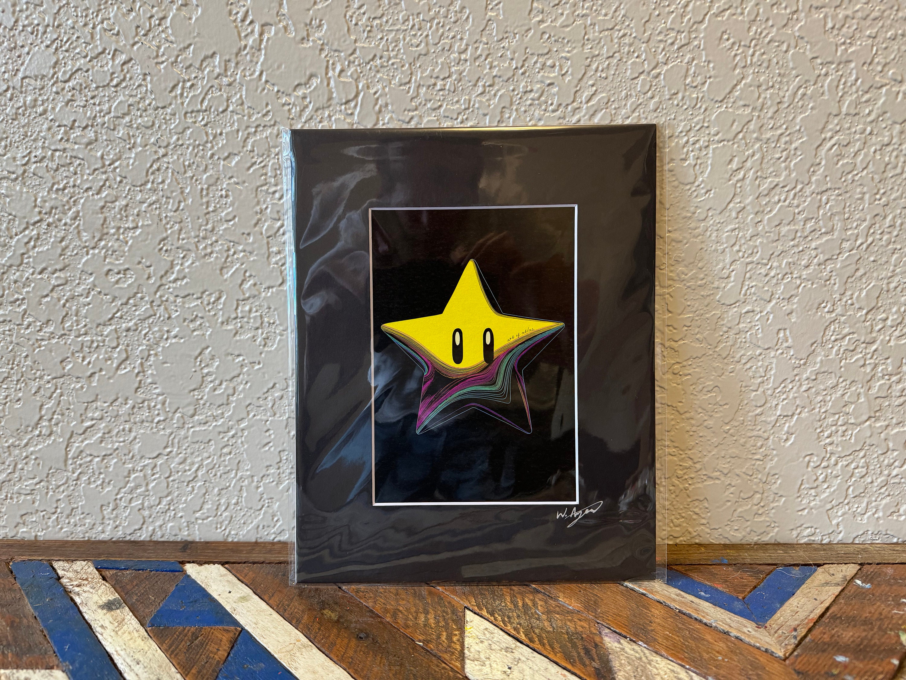 Super Star Mario Bros Artwork Invincibility Star Art Print - Etsy