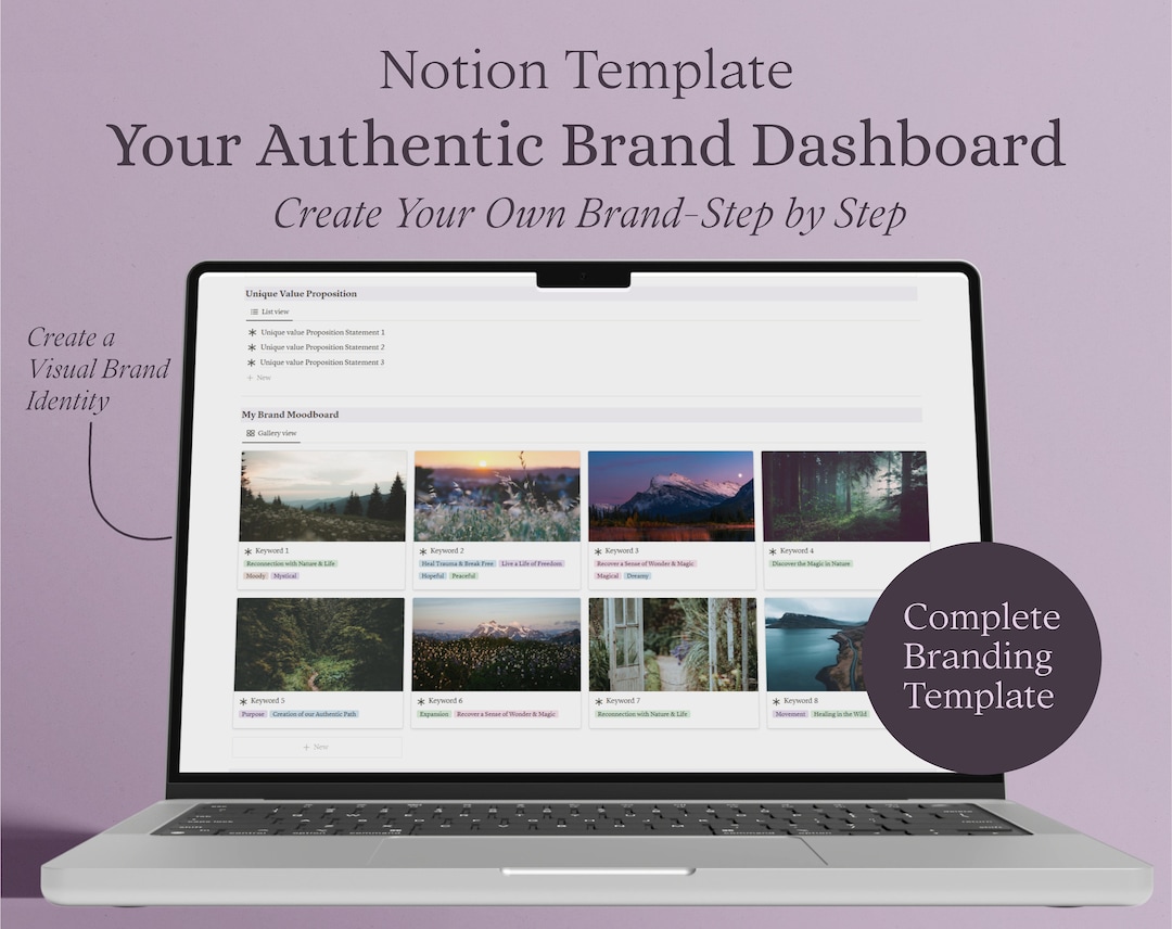 Notion Brand Identity & Business Dashboard Template - Work Notion ...