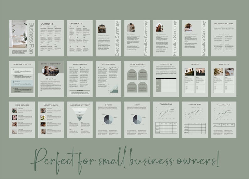 Small Business Plan Template, Business Planner Proposal, Start up ...